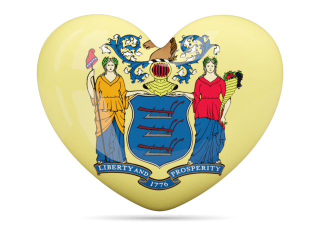Heart icon. Illustration of flag of New Jersey Heart icon. Illustration of flag of New Jersey