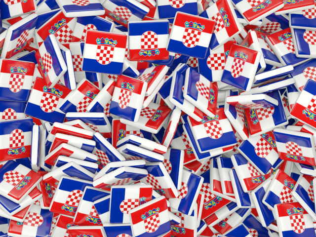 Square Flag Background Illustration Of Flag Of Croatia